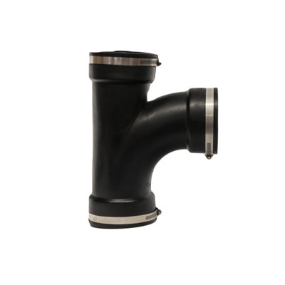 4" (Inch) Rubber Tee Connector - Pond Hose Connector | DIY at B&Q