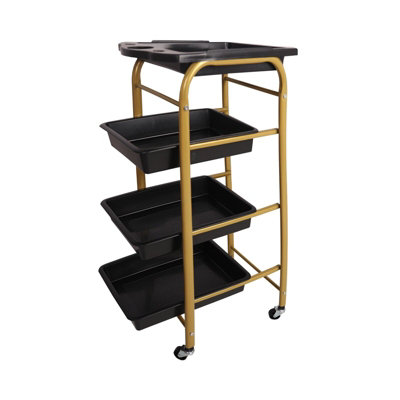 4 Layers Barber Storage Cart Hairdresser Trolley Cart On Wheels ...