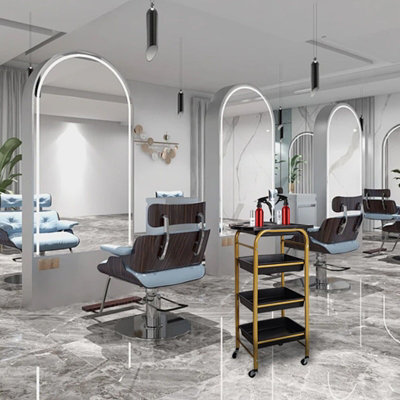 4 Layers Barber Storage Cart Hairdresser Trolley Cart On Wheels ...