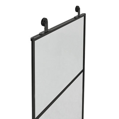 4 Layers Clear Glass Sliding Barn Door Internal Door H 205cm x W 90cm ...