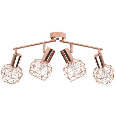 4 Light Spotlight CHENAB Adjustable Metal Copper