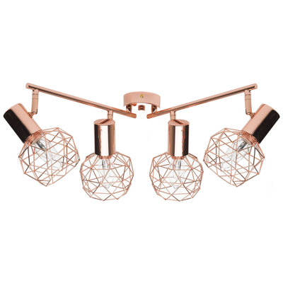 4 Light Spotlight CHENAB Adjustable Metal Copper