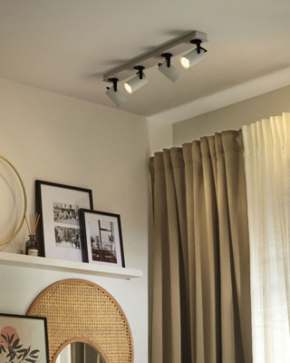 4 Light Spotlight KLIP Adjustable Metal White