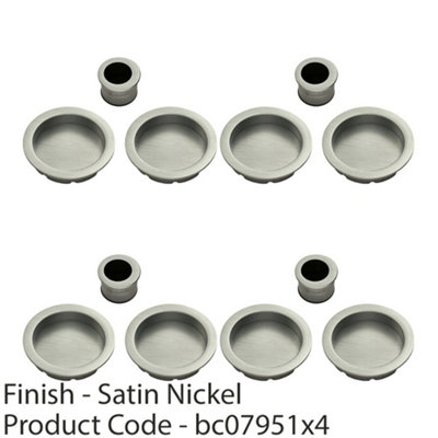 4 PACK - 29mm Sliding Door Rose & 2x 56mm Round Flush Finger Pulls ...