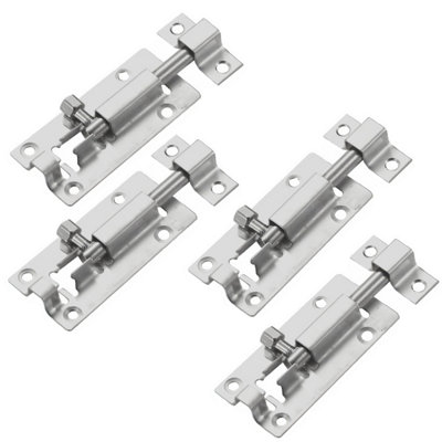 4 Pack 3 inch Chrome Slide Door Bolts Stainless Steel Rustproof Barrel ...