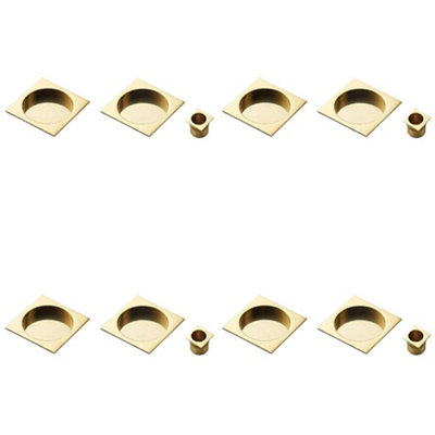 4 PACK - 30mm Sliding Door Rose & 2x 53mm Square Flush Finger Pulls ...