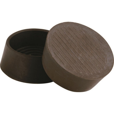 4 Pack 44mm Brown Rubber Castor Cups, Non-Slip Floor Protectors for ...