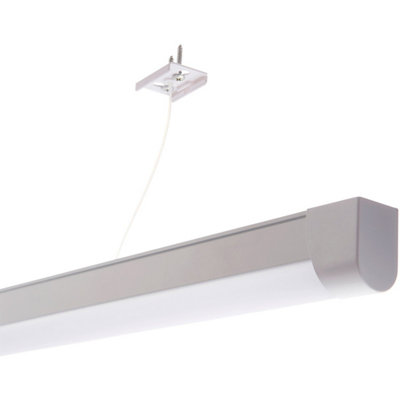 4 PACK 4ft Flicker Free Batten Light - 18W Cool White LED - Matt White ...