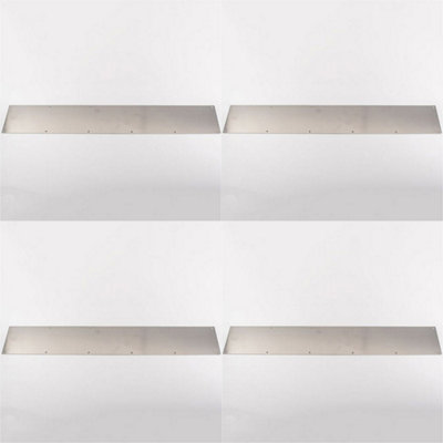 4 PACK - 855mm x 150mm Plain Door Kickplate - Satin Stainless Steel ...