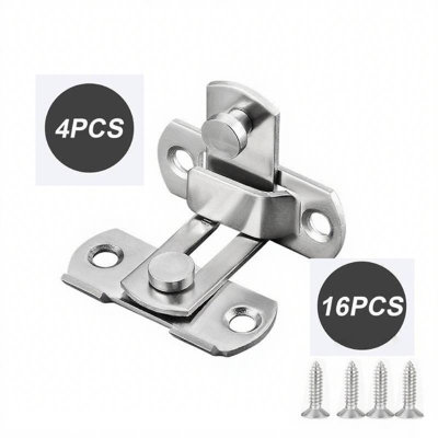 4-Pack 90 degrees Stainless Steel Right Angle Locks for Interior ...
