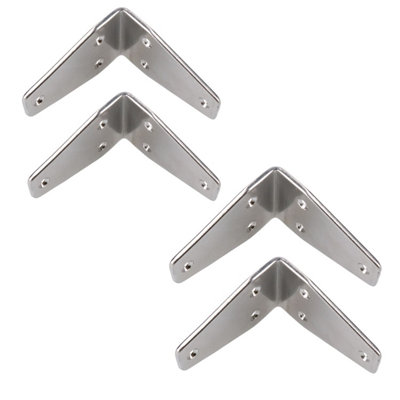 4 Pack Angle Bracket 90 Degree Brace Marine Stainless Steel 80mm x 50mm