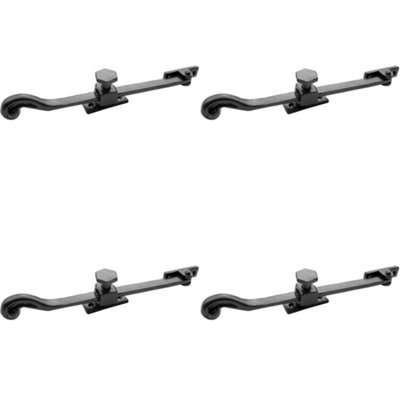 4 PACK Antique Range 300mm Black Sliding Screw Down Stay for Windows ...