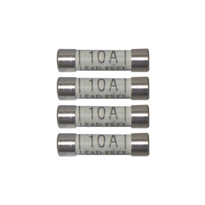 4 Pack Arlec 10 Amp Fuse - 10A Fuses