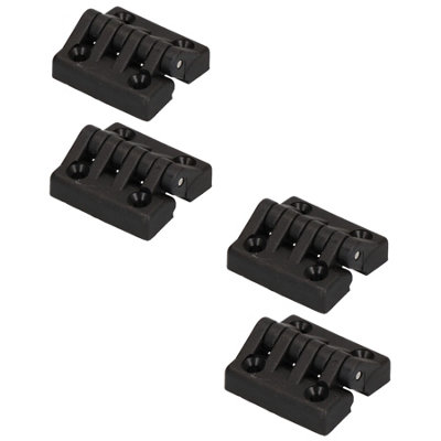4 Pack Black Polyamide Hinge Reinforced Plastic 48x49mm Italian Made ...