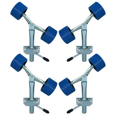 4 Pack Boat Roller Wing Bracket & Stem Post with Non Marking Rollers ...