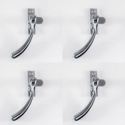 4 PACK - Bulb Ended Casement Window Fastener - 98mm Handle 45mm Centres ...