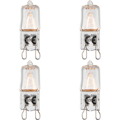 4 PACK Clear Glass 28W G9 clear Capule Light Bulb - Dimmable Warm White ...