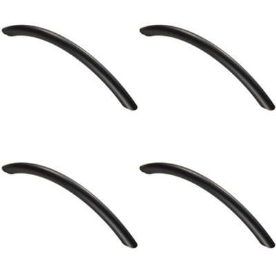 4 PACK - Curved Bow Cabinet Pull Handle 190 x 10mm 160mm Fixing Centres ...