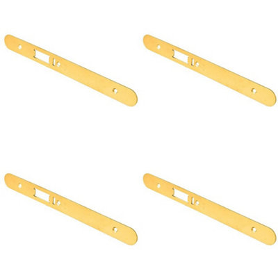 4 PACK - DIN Anti Thrust Nightlatch Forend Strike & Fixing Pack Set ...