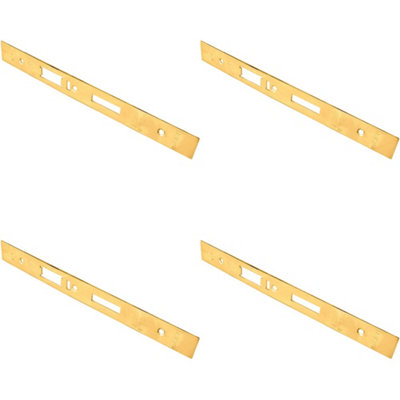 4 PACK - DIN Escape Lock Door Frame Forend Strike & Fixing Pack Set ...