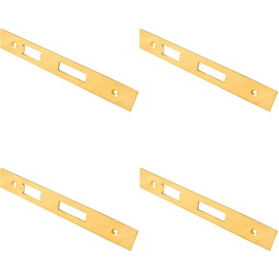 4 PACK - Door Frame Forend Strike and Fixing Pack Setfor Sashlocks ...