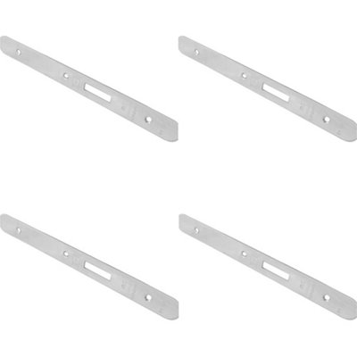 4 PACK - Door Frame Forend Strike & Fixing Pack Set- DIN EURO Deadlock ...
