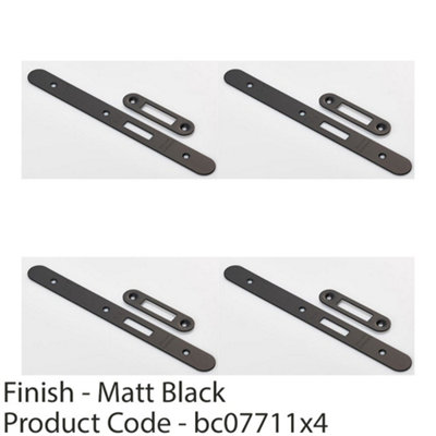 4 PACK - Door Frame Forend Strike & Fixing Pack Set- DIN EURO Deadlock ...