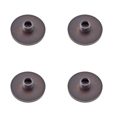 4 PACK Durable Dark Bronze Wall Mounted Doorstop with Plain Base ...