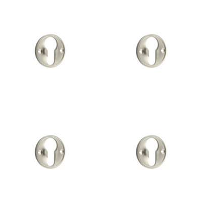 4 PACK Elegant 40mm Euro Profile Escutcheon in Satin Nickel Finish ...