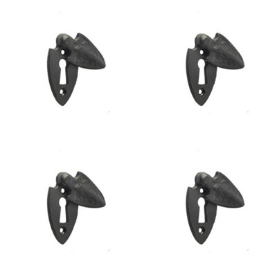 4 PACK Elegant Antique Black Covered Escutcheon - 50mm Decorative ...