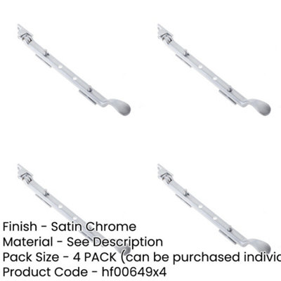 4 PACK Elegant Victorian Casement Stays 250mm in Satin Chrome Finish ...