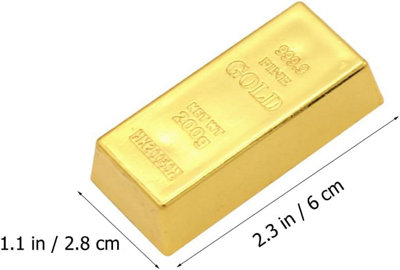 4 Pack Fake Gold Bars, Replica Gold Bullion Glittering Brick ...