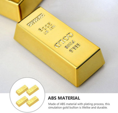 4 Pack Fake Gold Bars, Replica Gold Bullion Glittering Brick ...