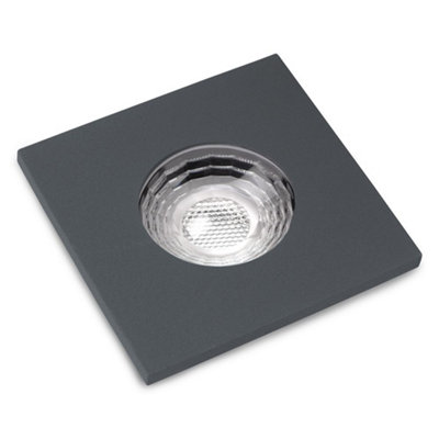 4 PACK - Graphite Grey GU10 Square Fire Rated Downlight - IP65 - SE Home