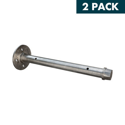 4 Pack Gun Metal Pipe Bracket 29.5cm (02256x4)