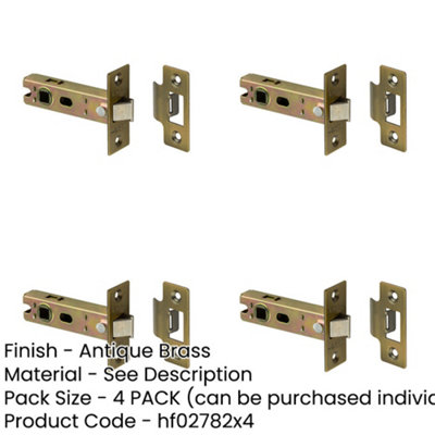 4 PACK High-Quality 75mm AB Tubular Latch for Secure Closures