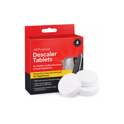 4 Pack Kettle and Coffee Machine Descaler Tablets Fast Acting Limescale ...