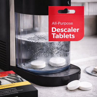 4 Pack Kettle and Coffee Machine Descaler Tablets Fast Acting Limescale ...