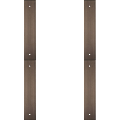 4 PACK - Kitchen Door Pull Handle Backplate - Antique Brass 200x40mm ...