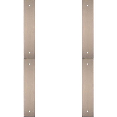 4 PACK - Kitchen Door Pull Handle Backplate - Satin Nickel 200x40mm ...