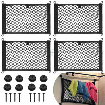 4 Pack Large Storage Net Pocket Camper Van Caravan Organiser Holder