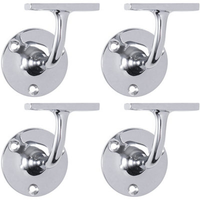 4 PACK - Lightweight Stair Handrail Bannister Bracket Arm - Polished ...