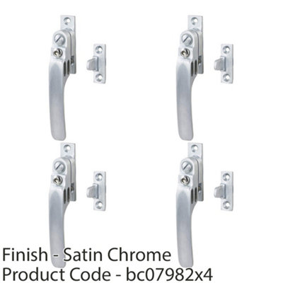 4 PACK - Locking Casement Window Fastener Handle with Night Vent 16 x ...