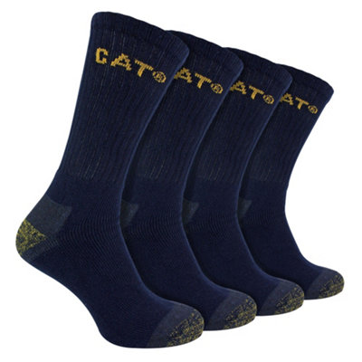 4 Pack Mens Premium Work Socks - 9-11 - Navy
