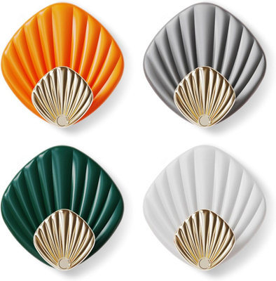 4 Pack Multicolored Adhesive Wall Hooks in Shapes, self-adhesive Hooks ...