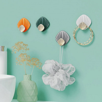4 Pack Multicolored Adhesive Wall Hooks in Shapes, self-adhesive Hooks ...