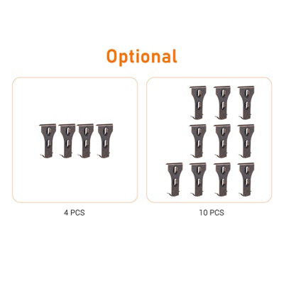 4-Pack No-Drill Brick Clip Hooks for 60-70mm Bricks - Ideal for Outdoor ...