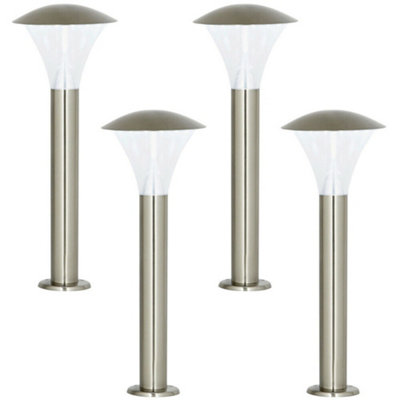 4 PACK Outdoor Footpath Downlight Lamp Steel 6W Bright Driveway Light ...