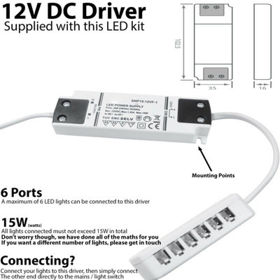 4-Pack Over Cabinet LED Light Kit with Driver - Cool White Kitchen ...