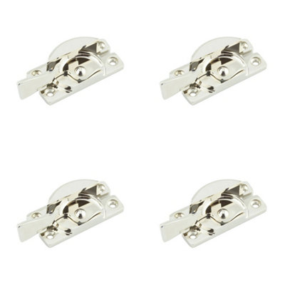 4 PACK Polished Nickel Fasteners for Modern Windows - Window Fastener